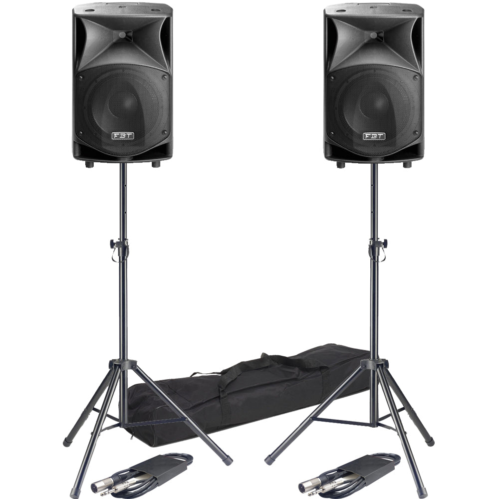 FBT JMaxX 114A, Active PA Speakers + Stands & Leads Bundle - The Disc ...
