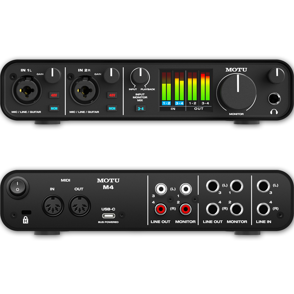 MOTU M4, USB Audio Interface - The Disc DJ Store